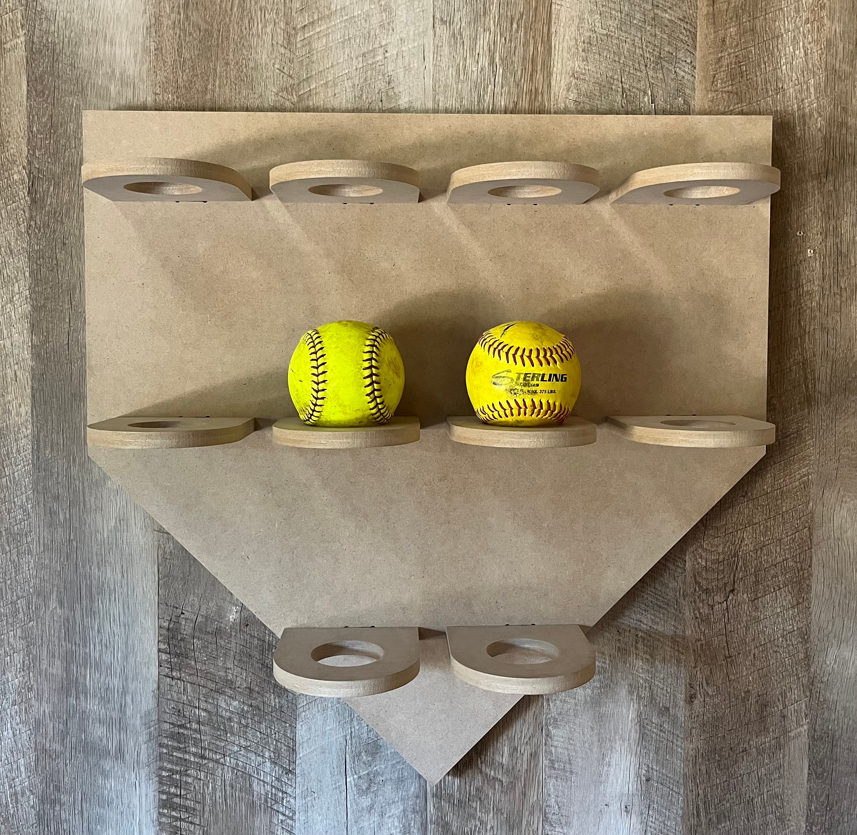Softball Wall Display, 10 Balls, Digital File, Crv Eps Dxf Ai Svg Files ...
