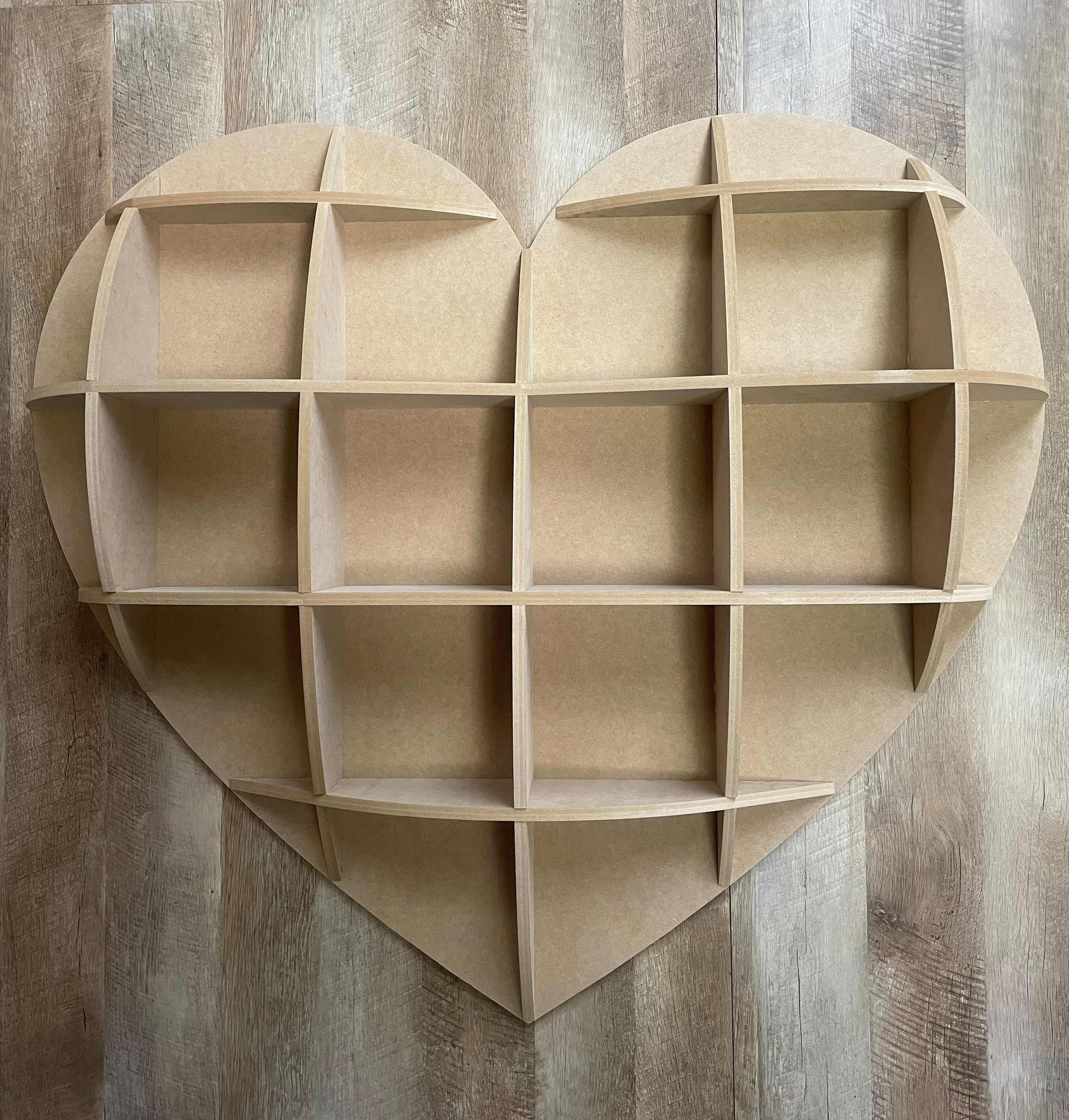 3D Heart Wall Shelf CNC File, Waffle Shelf Plans (svg Dxf Ai Crv) - Etsy