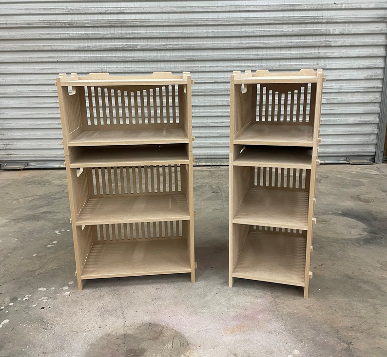 Stackable Shelves Cnc Router Files Diy Stacking Wood Shelves Modular