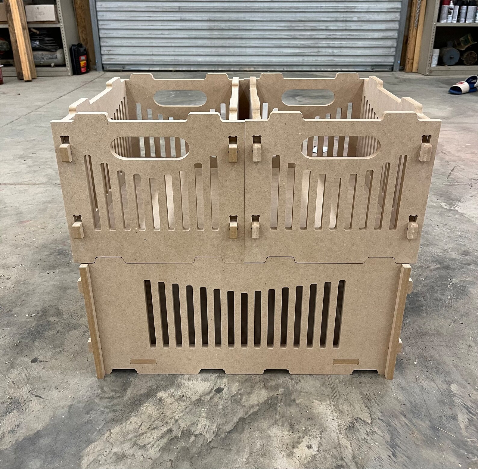 Stackable Storage Crate Box, CNC Router Files, DIY Stacking Wood Crates ...