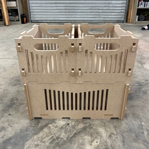 Stackable Storage Crate Box, CNC Router Files, DIY Stacking Wood Crates ...