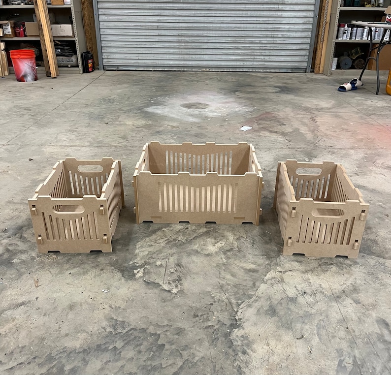 Complete Set of Stackable Shelves, Crates and Trays, CNC Router Files ...