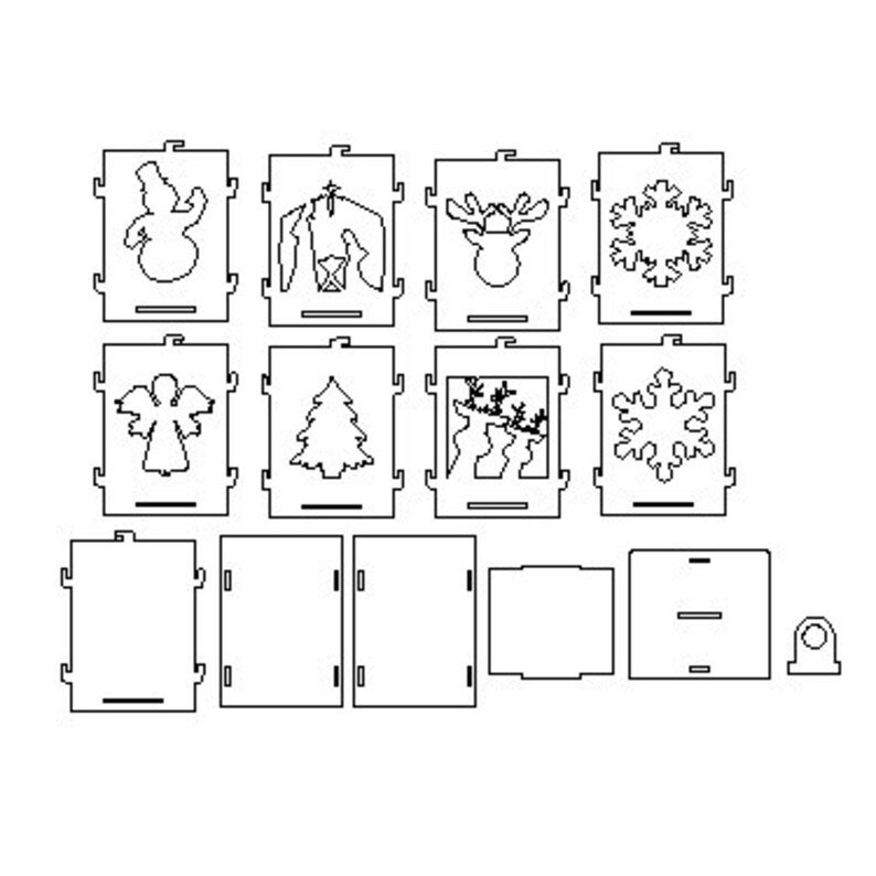 Christmas Lanterns SVG and DXF File Cnc Machine Files - Etsy