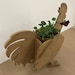 Rooster Pot, Wooden Pet, Rooster Pattern, Decorative Planter, Wood ...