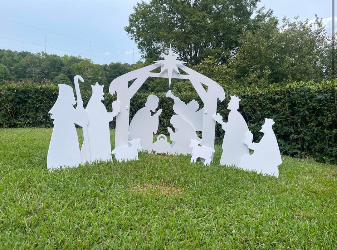 Nativity Scene, Outdoor, Digital File, Crv Eps Dxf Ai Svg Files, File ...