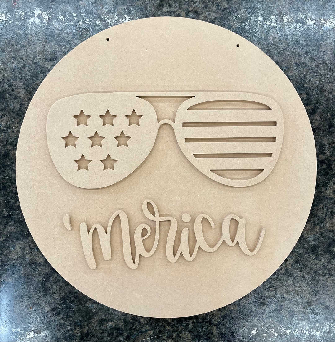 Merica Wall Hanger, America Door Hanger, Digital File, Crv Eps Dxf Ai ...