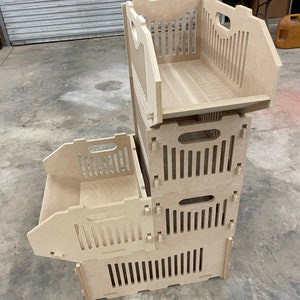 Stackable Storage Crate Box Version 2, CNC Router Files, DIY Stacking ...