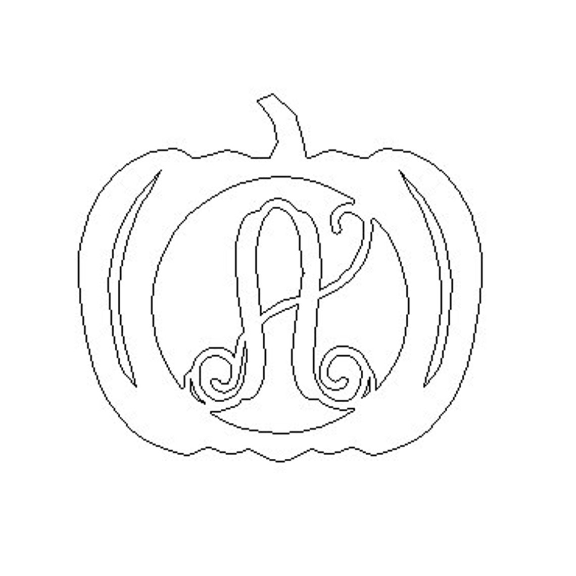 26 Pumpkin Vine Letters, SVG and DXF File, Door Hanger Files, Vine ...
