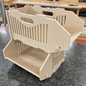 Complete Set of Stackable Shelves, Crates and Trays, CNC Router Files ...