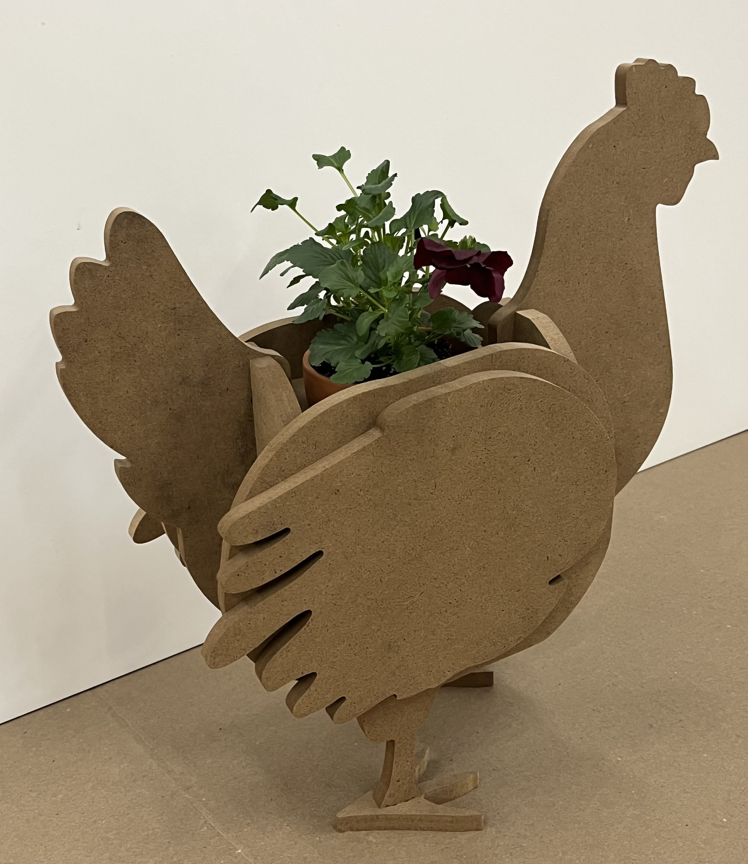 Chicken Pot Wooden Pet Chicken Pattern Decorative Planter - Etsy