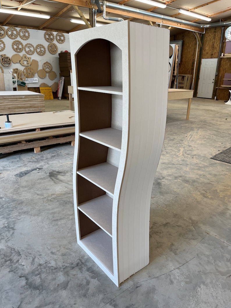 Wavy Bookcase SVG and DXF File Cnc Machine Files Bookcase - Etsy