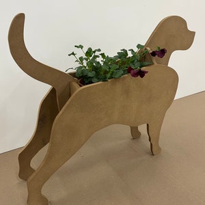 Dog Pot, Wooden Pet, Dog Pattern, Decorative Planter, Wood Planter ...