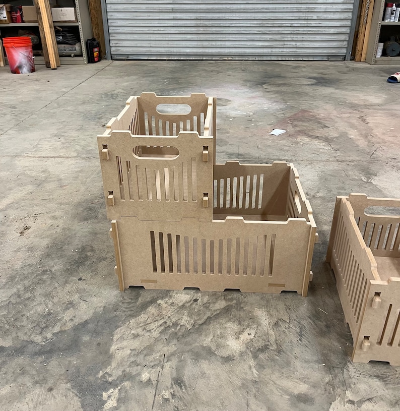 Stackable Storage Crate Box CNC Router Files DIY Stacking - Etsy