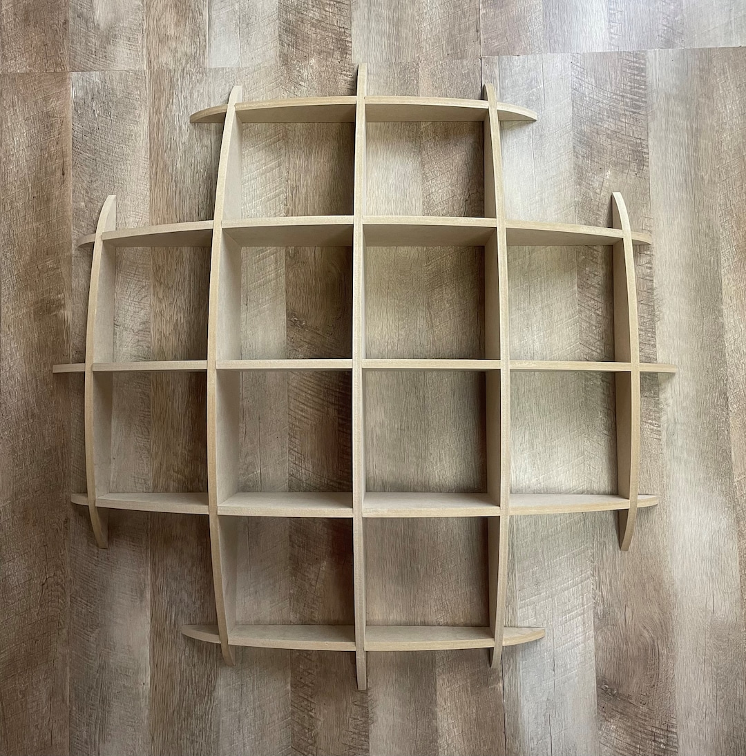 Spherical Wall Shelf CNC Files, Spherical Waffle Shelf Plans, Crv Ai ...