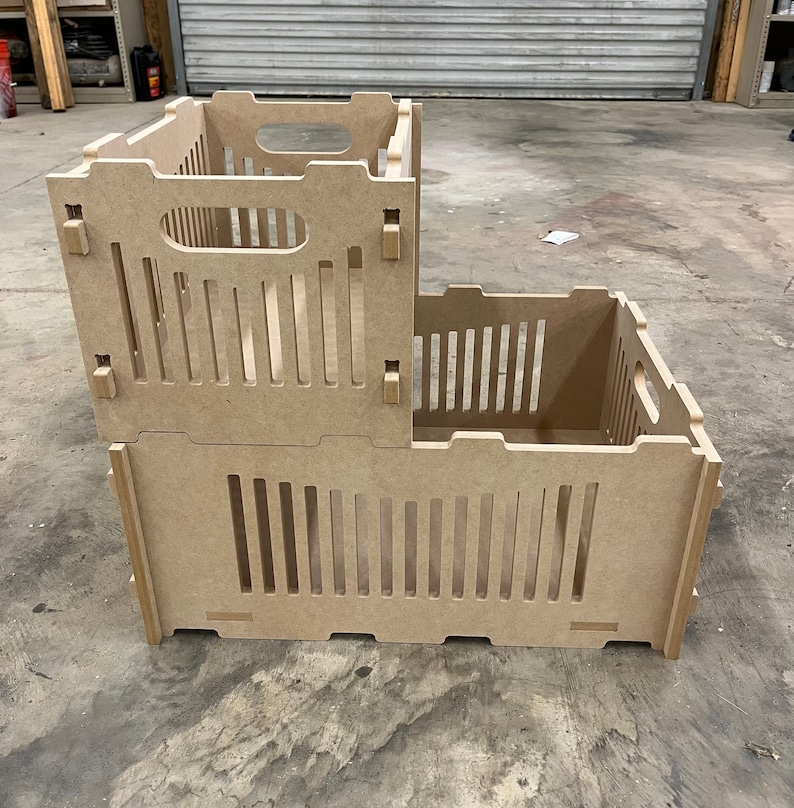 Complete Set of Stackable Shelves, Crates and Trays, CNC Router Files ...