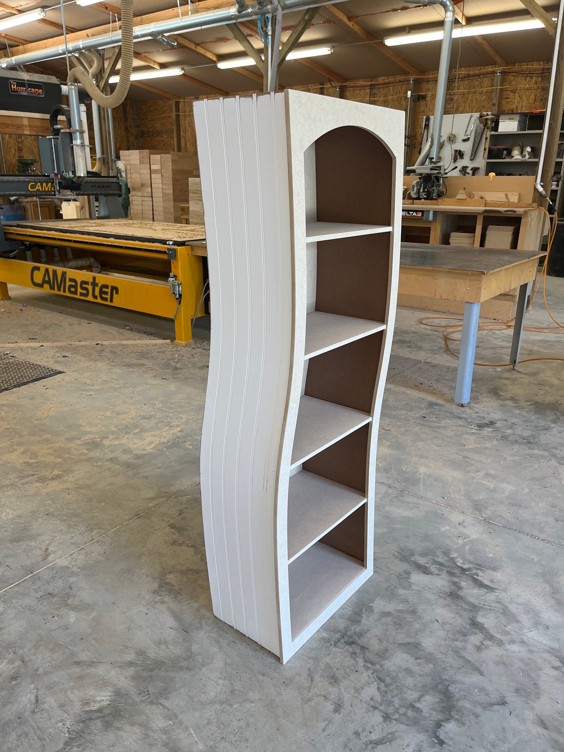 Wavy Bookcase SVG and DXF File Cnc Machine Files Bookcase - Etsy UK