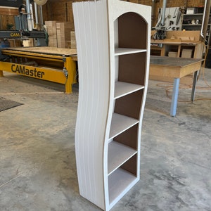 Wavy Bookcase SVG and DXF File, Cnc Machine Files, Bookcase - Etsy