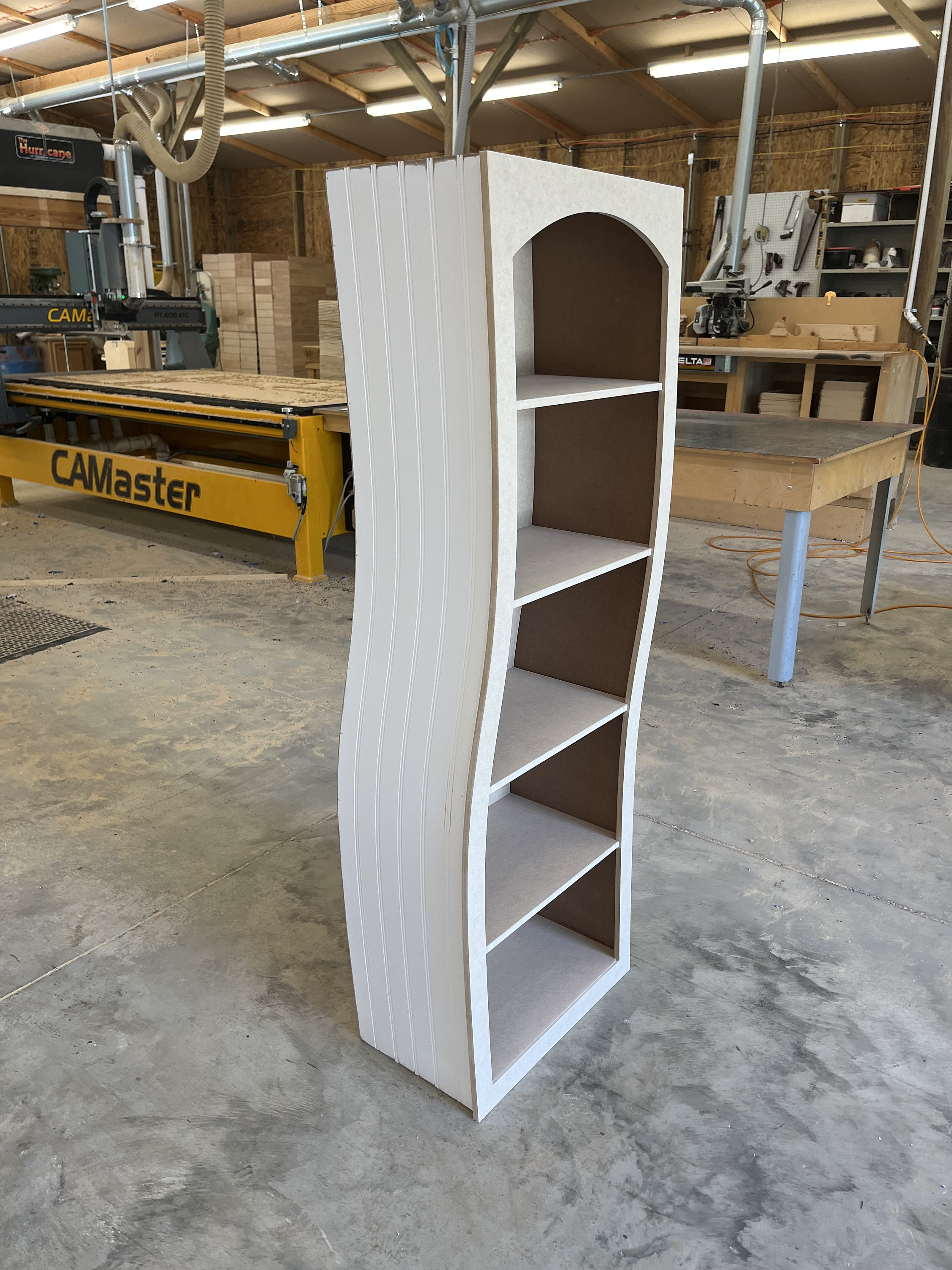 Wavy Bookcase SVG and DXF File Cnc Machine Files Bookcase - Etsy