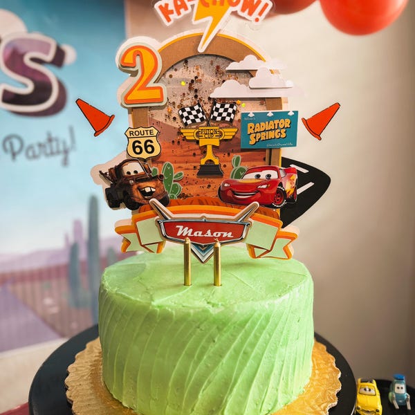 Cars Pixar Cake Topper - Etsy