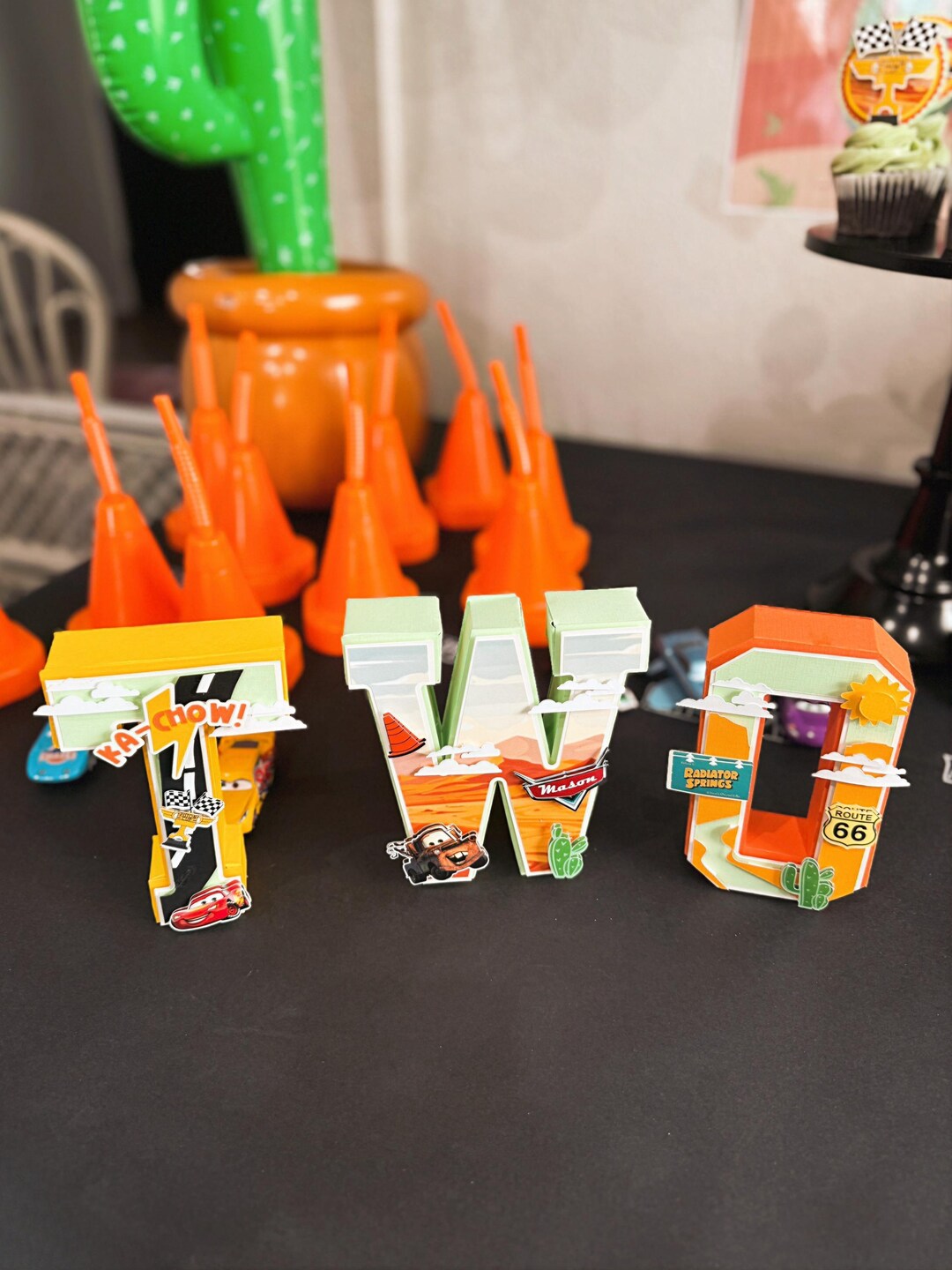 Cars Birthday 3D Letters, Cars Inspired Birthday 3D Letters, Cars Party ...