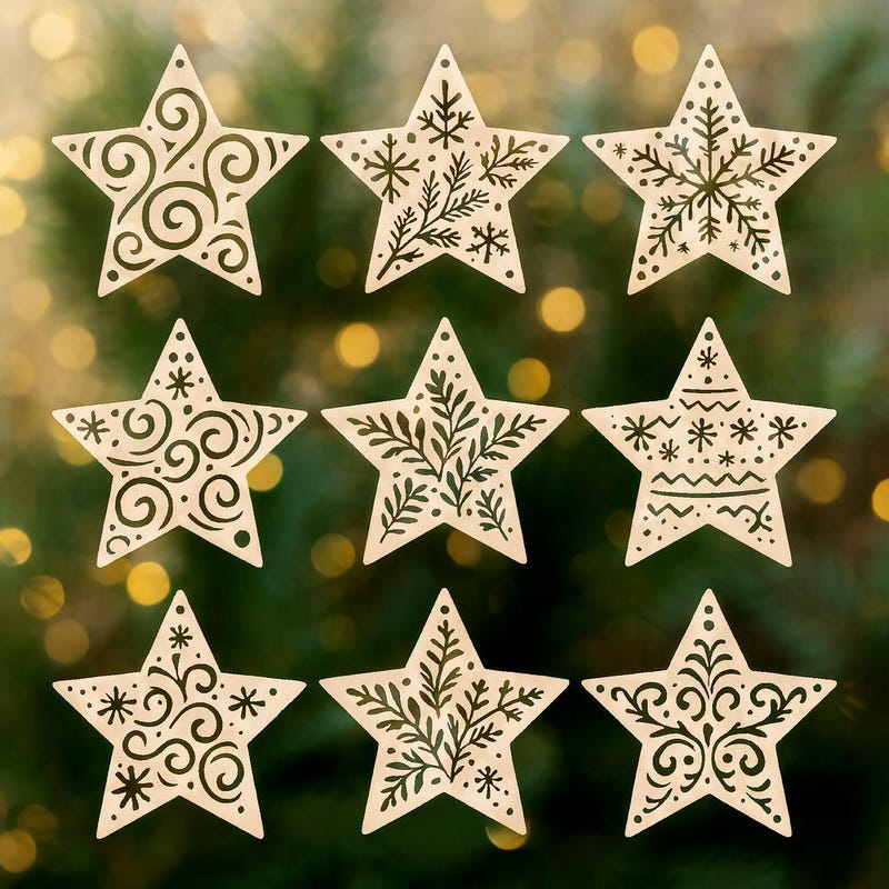 Laser Cut Stars Ornament - Etsy