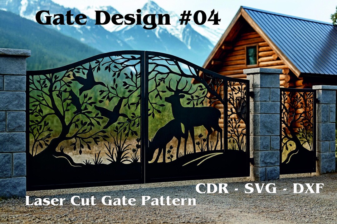 Decorative Gate Design SVG DXF CDR | Laser Cut Pattern | Plasma | Gate ...