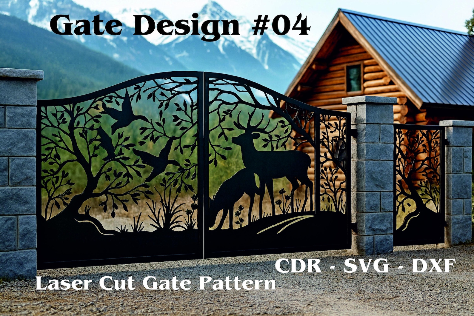 Decorative Gate Design SVG DXF CDR | Laser Cut Pattern | Plasma | Gate ...