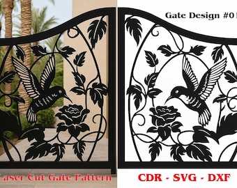 Decorative Gate Design SVG DXF CDR | Laser Cut Pattern | Plasma | Gate ...