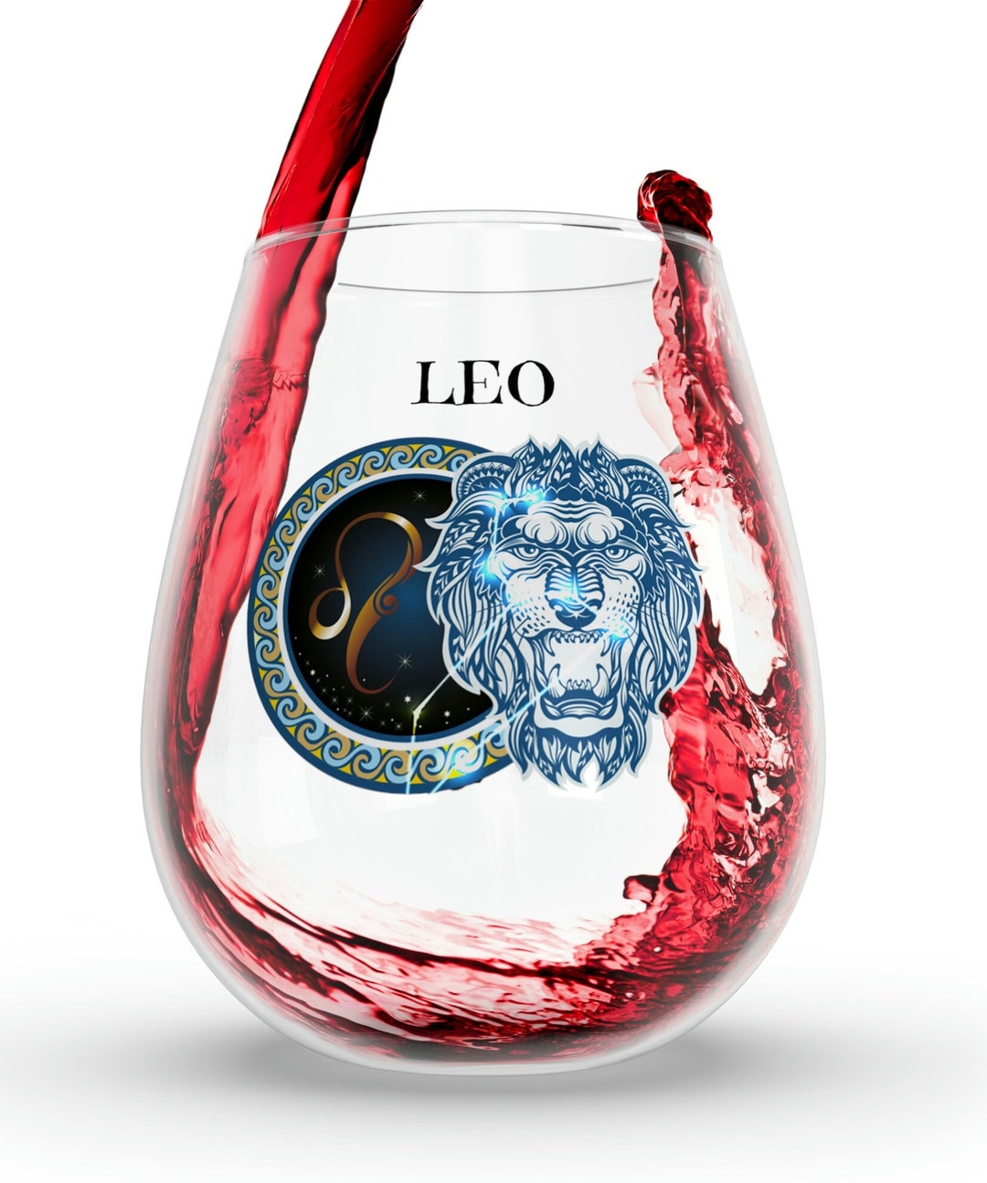 Leo Wine Glass, Zodiac Wine Glass, Leo Wife, Gift for Leo, Leo Gift ...