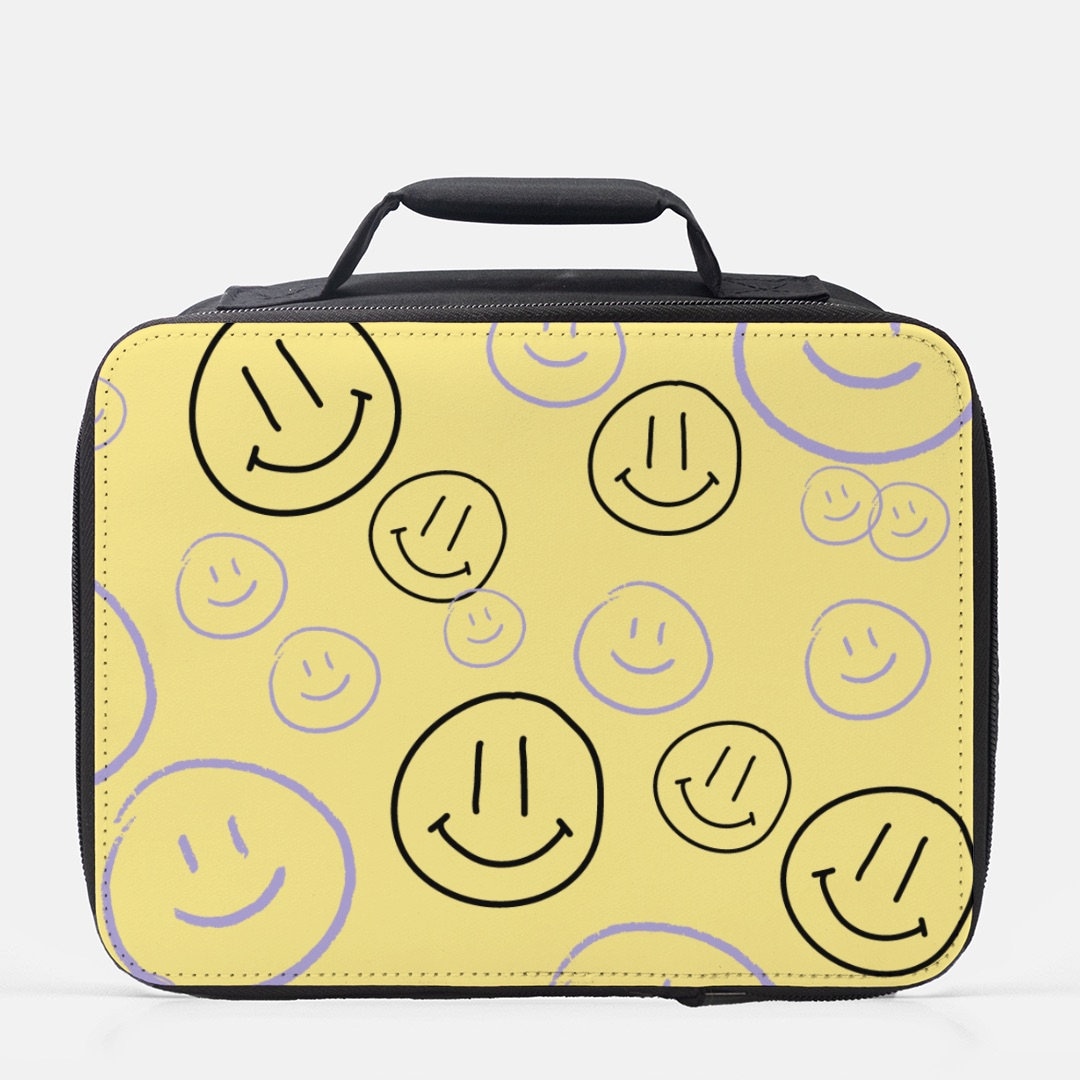 Retro Smiley Face, Preppy Smiley Face, Insulated Lunch Box, Custom ...