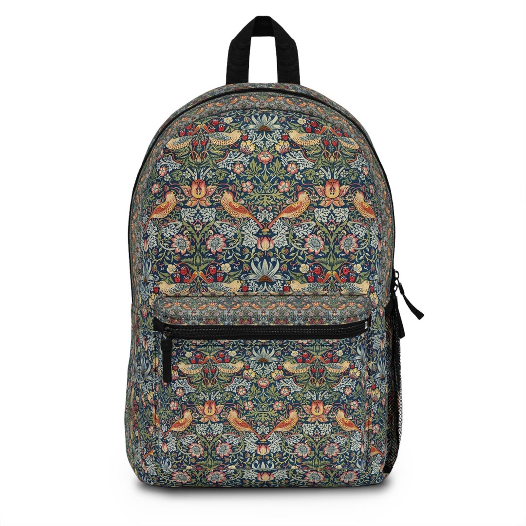 William Morris Strawberry Thief Backpack, William Morris Print ...