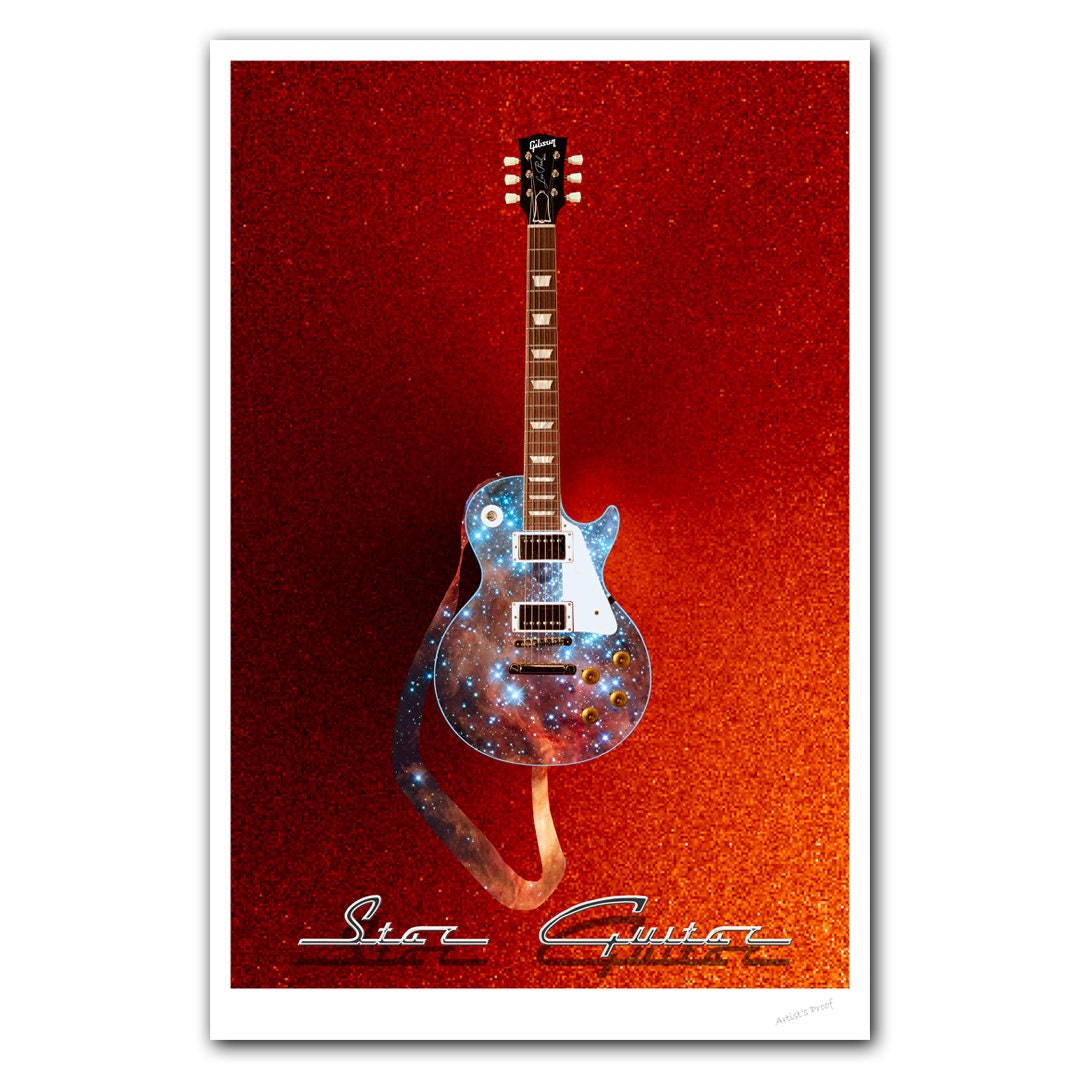 Star Guitar Poster - Etsy
