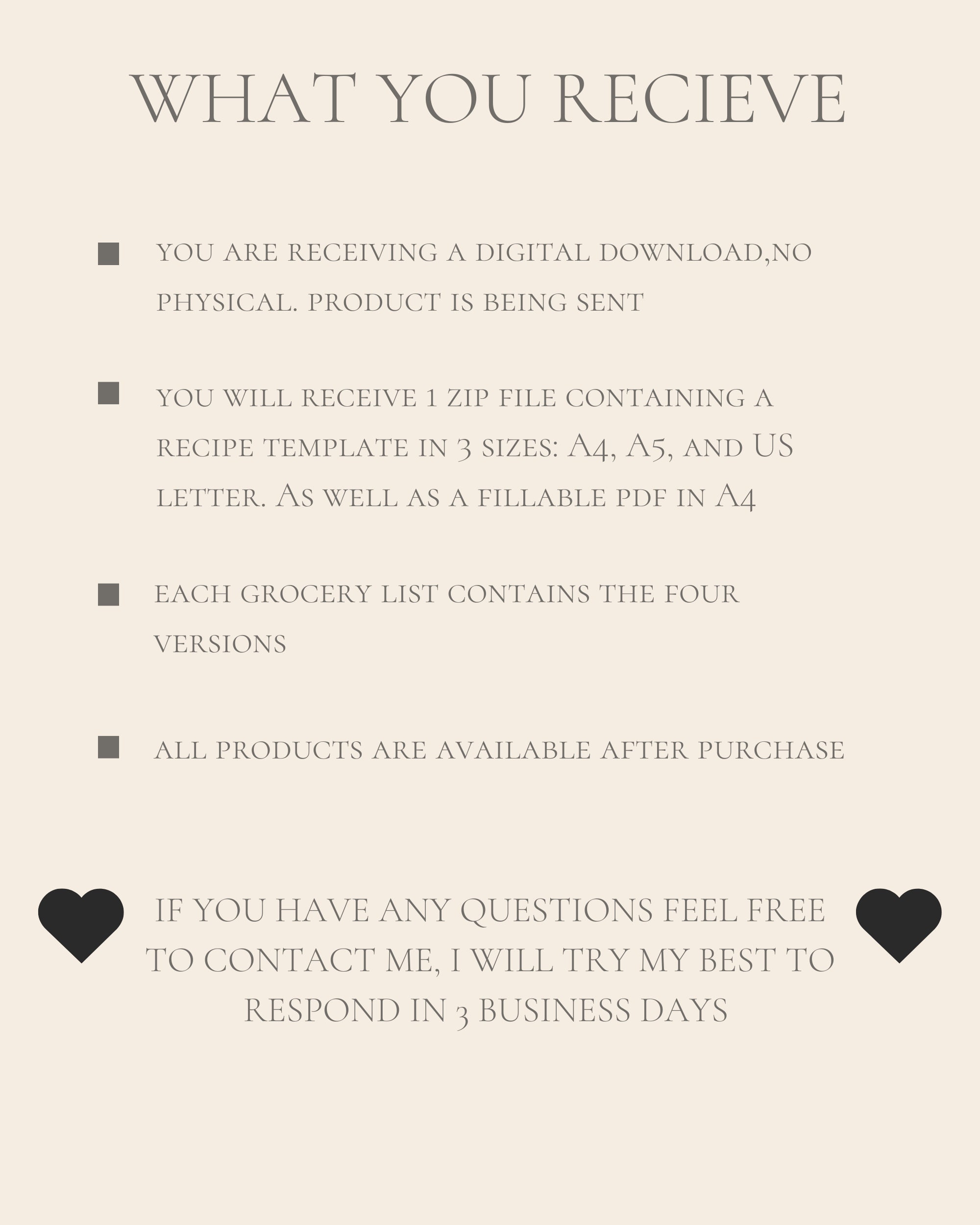 Recipe Template, Customizable Recipe Pages to Write Out Recipes ...