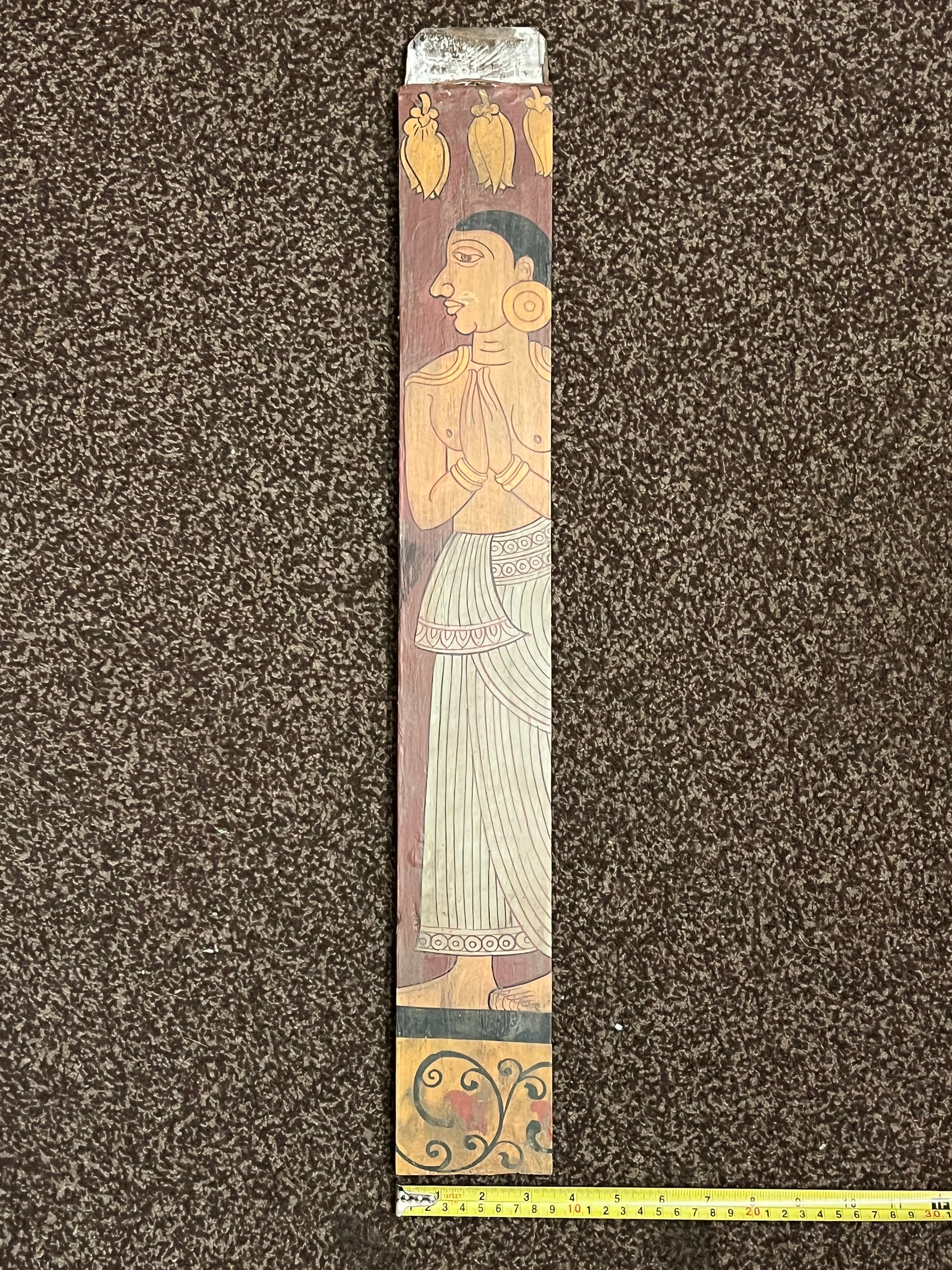 Vintage Temple Painting,panel, Wall Picture Livingroom From Recycled ...