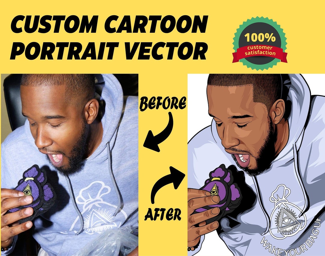 Custom Cartoon Portrait, Vector Portrait, Personalized Gift, - Etsy