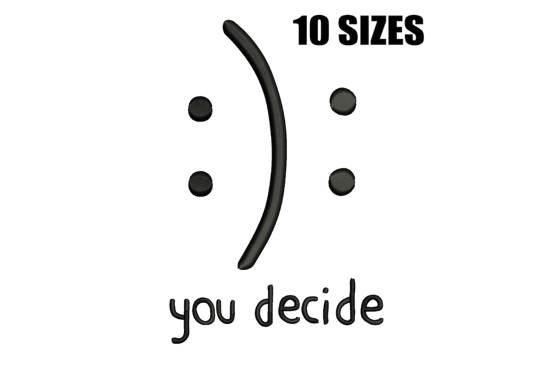 Smile Happy Face Eyes Embroidery Design, Sad Face Eyes Embroidery ...