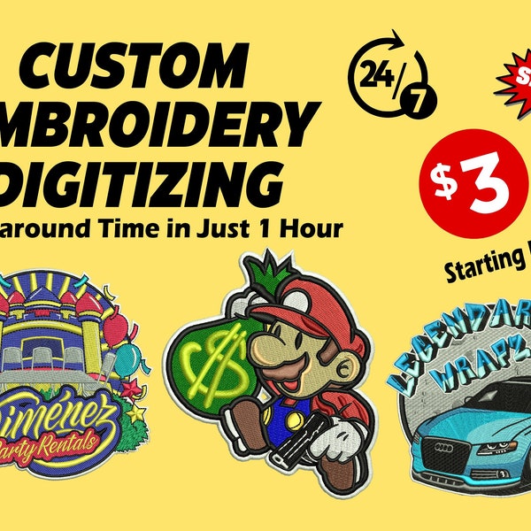 Digitize Logo Embroidery - Etsy