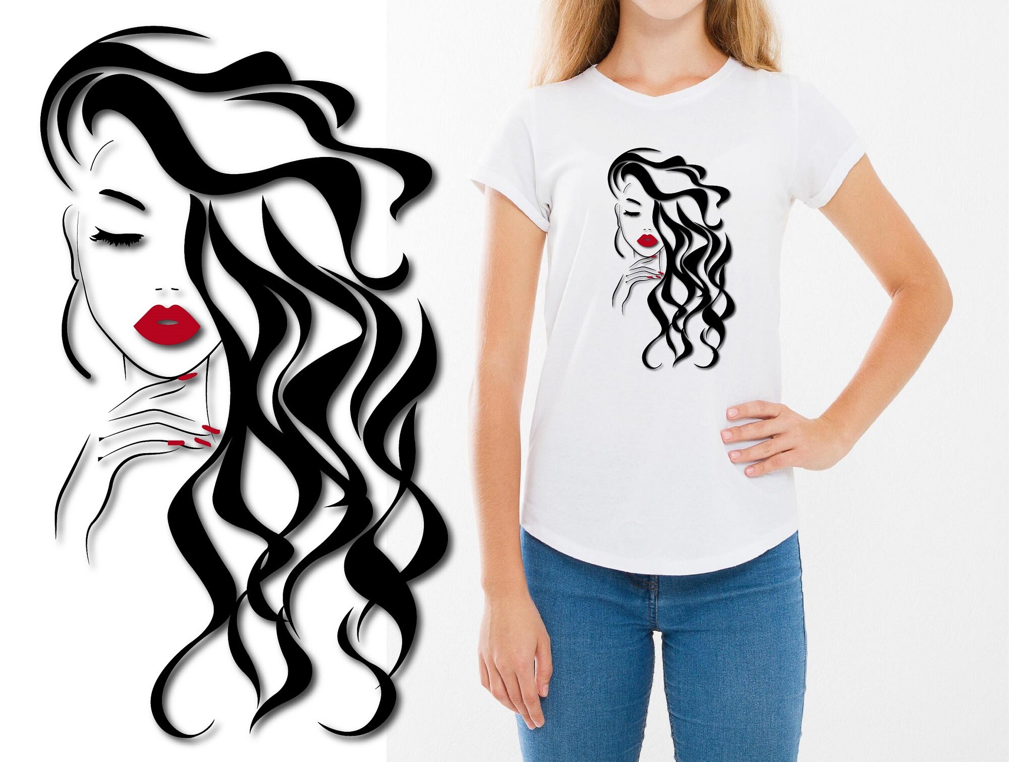 Stylish Girl Design, Girl Svg File, Modern Girl Design, Girl Boss ...