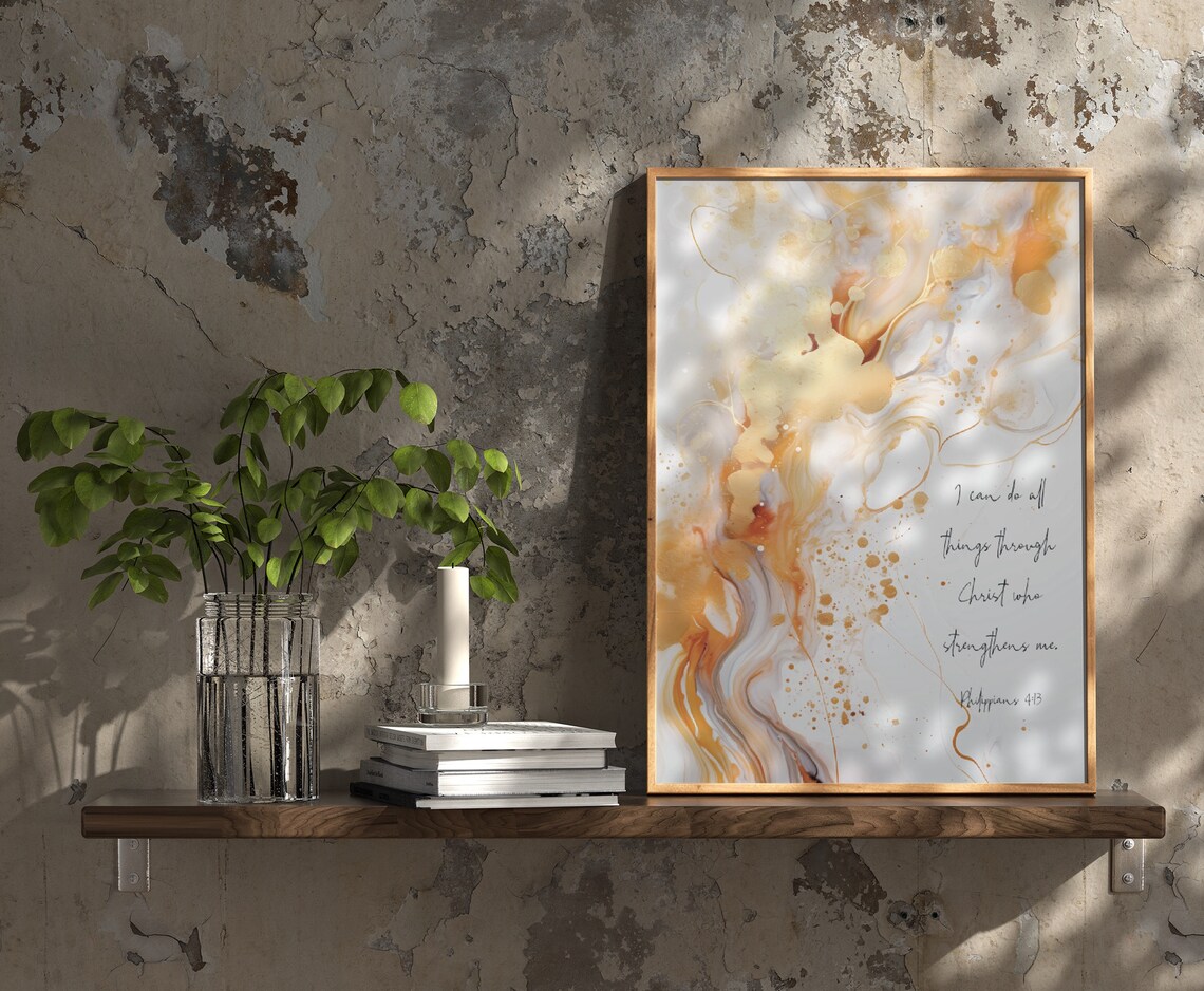 Philippians Bible Verse Wall Art Printable Scripture Art Download - Etsy