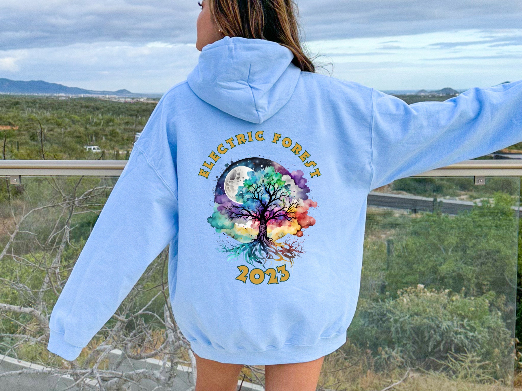 Electric Forest 2023 Front and Back Design With Sleeve Badges, Electric ...