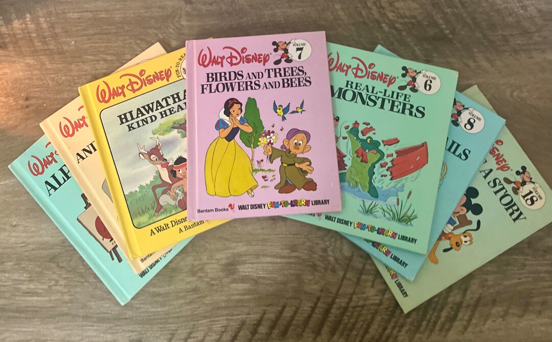 Vintage Disney Books | Disney Fun-to-learn Books | Learning Books ...