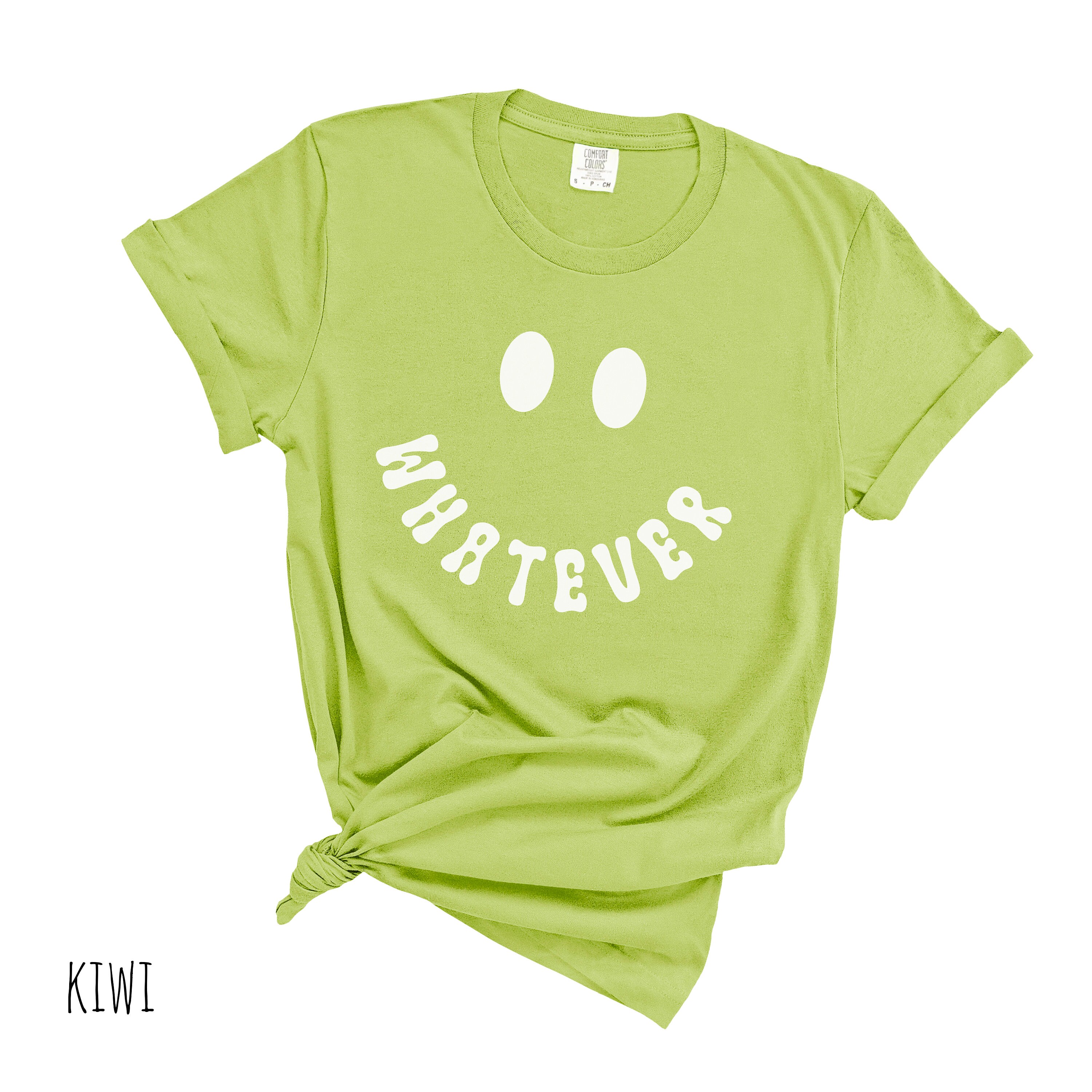 Whatever Smiley Face Comfort Colors Shirt Graphic Tee Colorful - Etsy