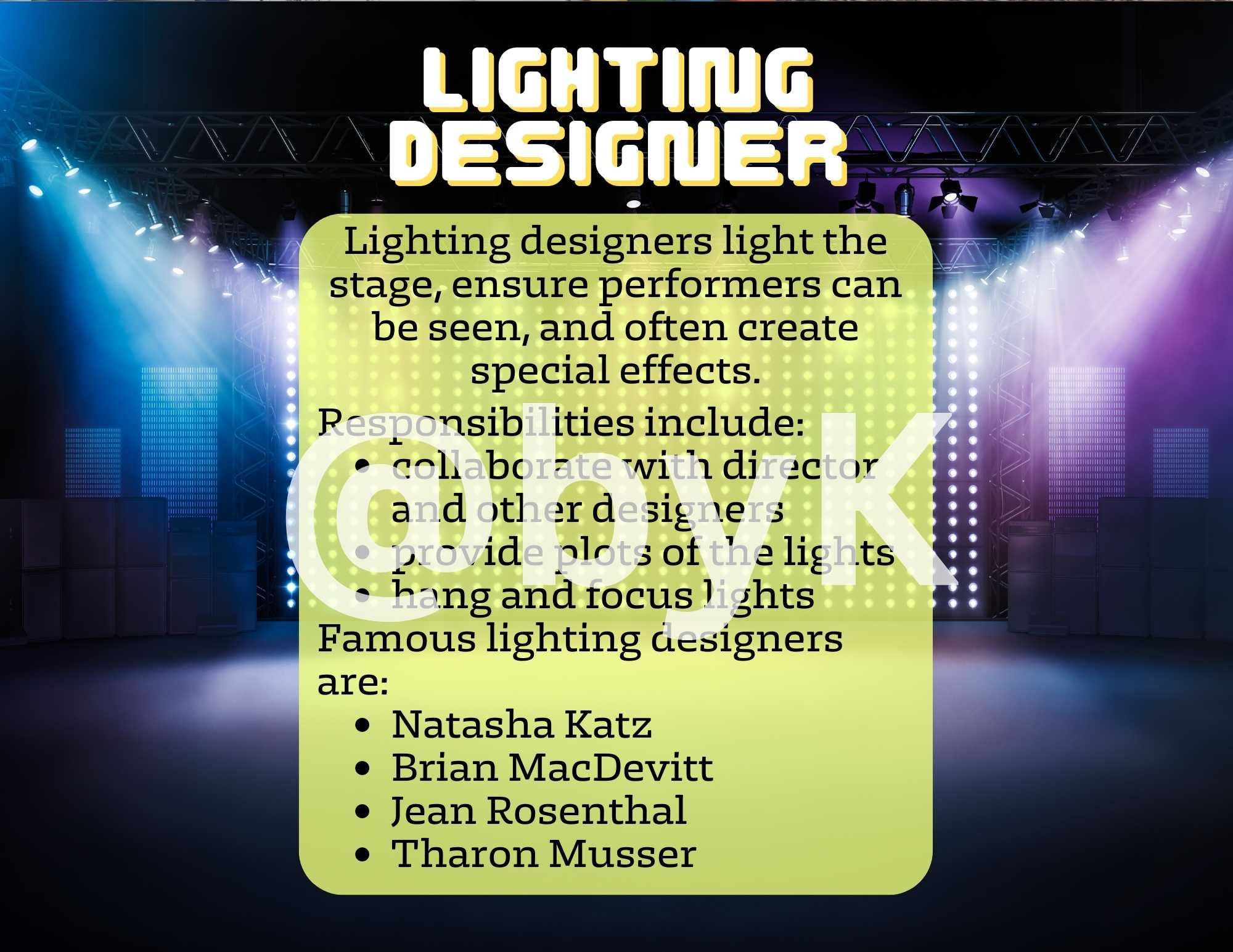 Roles in Theatre Design/tech Edition - Etsy