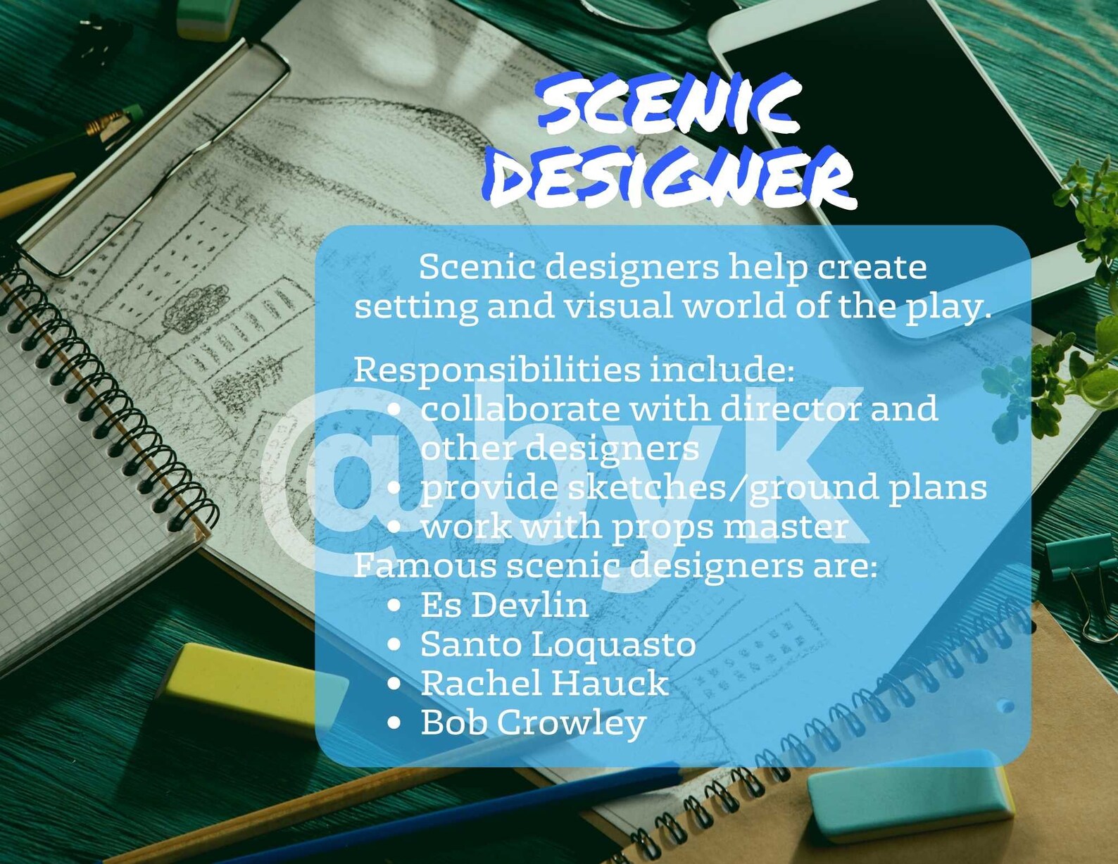 Roles in Theatre Design/tech Edition - Etsy