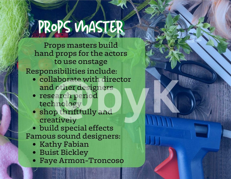 Roles in Theatre Design/tech Edition - Etsy