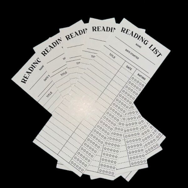 Library Cards - Etsy