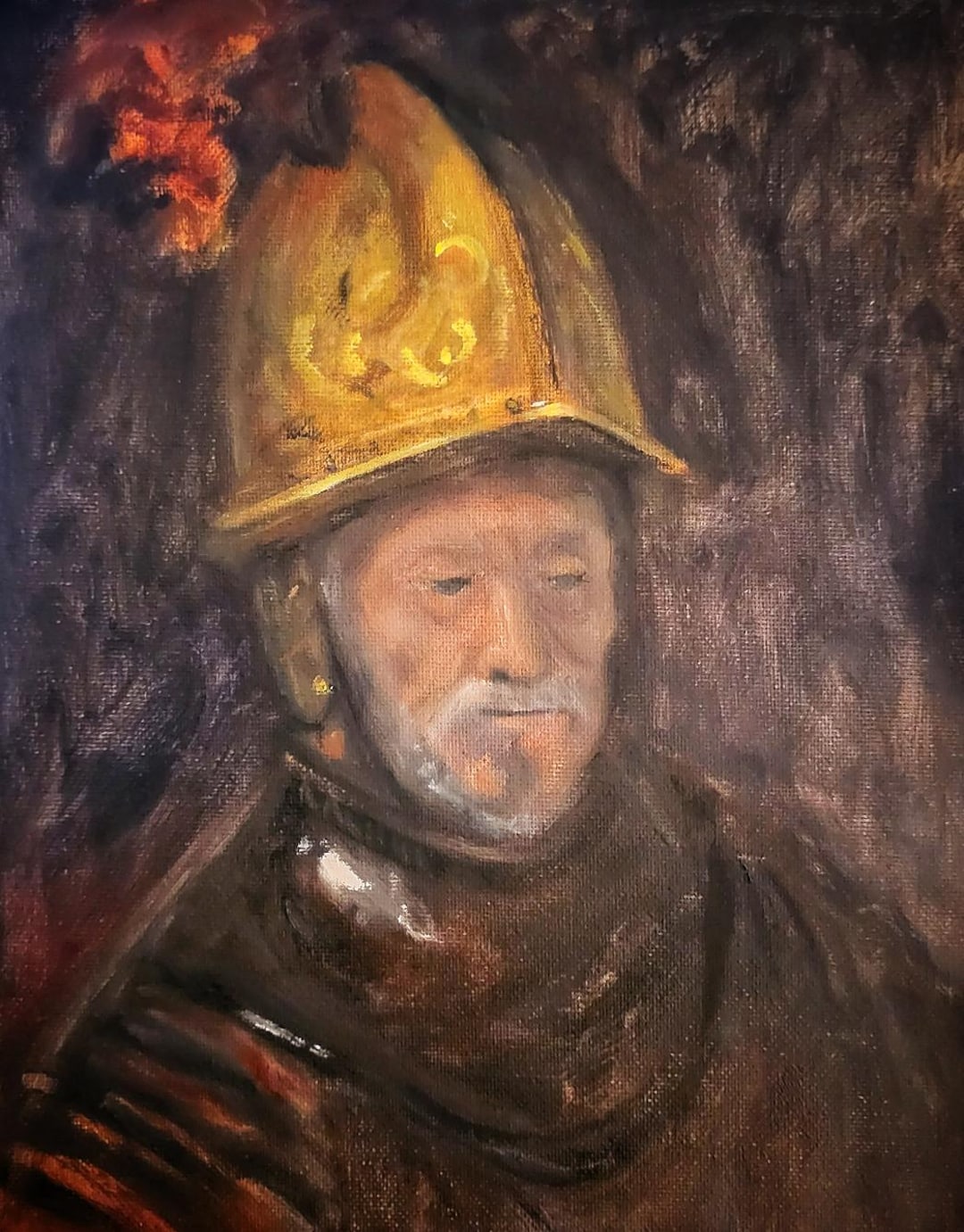Man With Golden Helm - Oil Painting Master Study - Direct From Artist ...