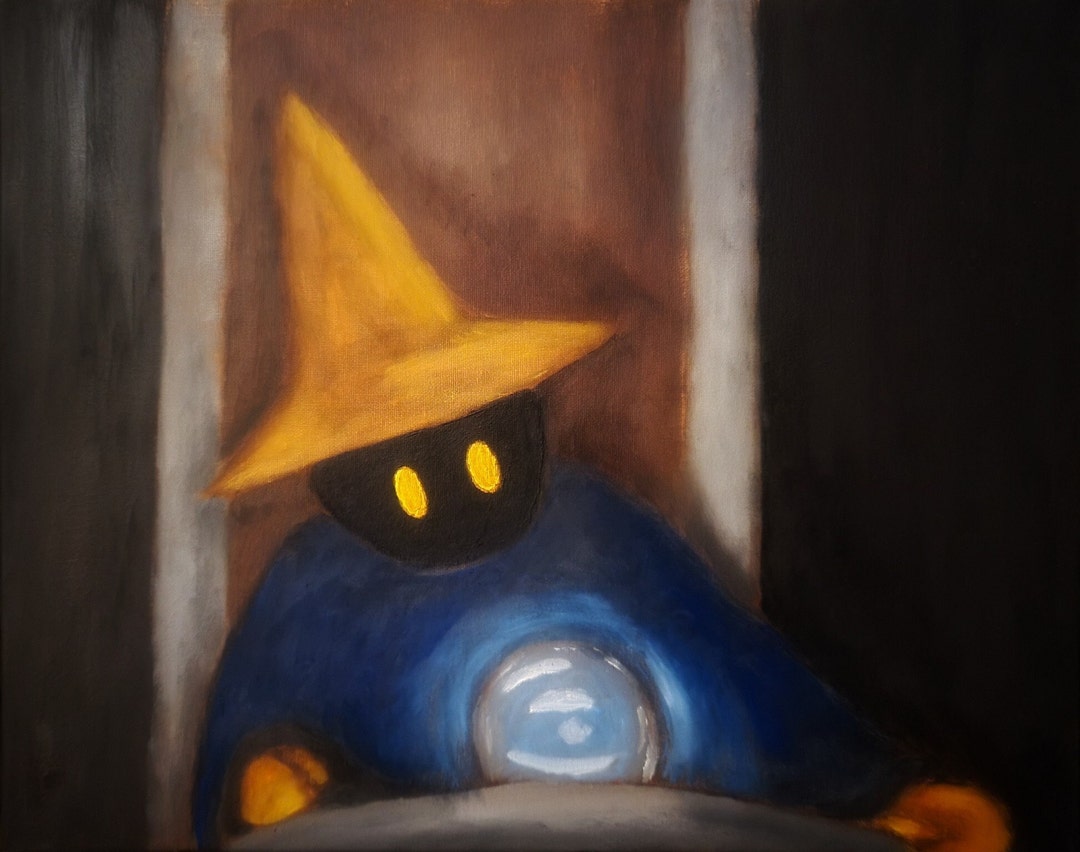 Black Mage Pondering, Pondering Wizard Meme - Original Artwork - Direct ...