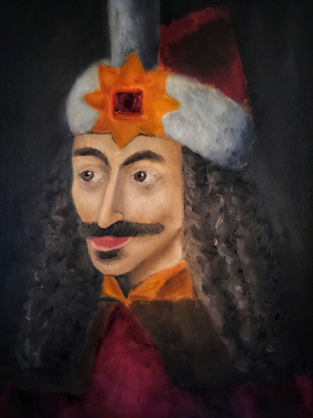 Vlad the Impaler, Portrait Study - Original Oil Painting - Direct From ...