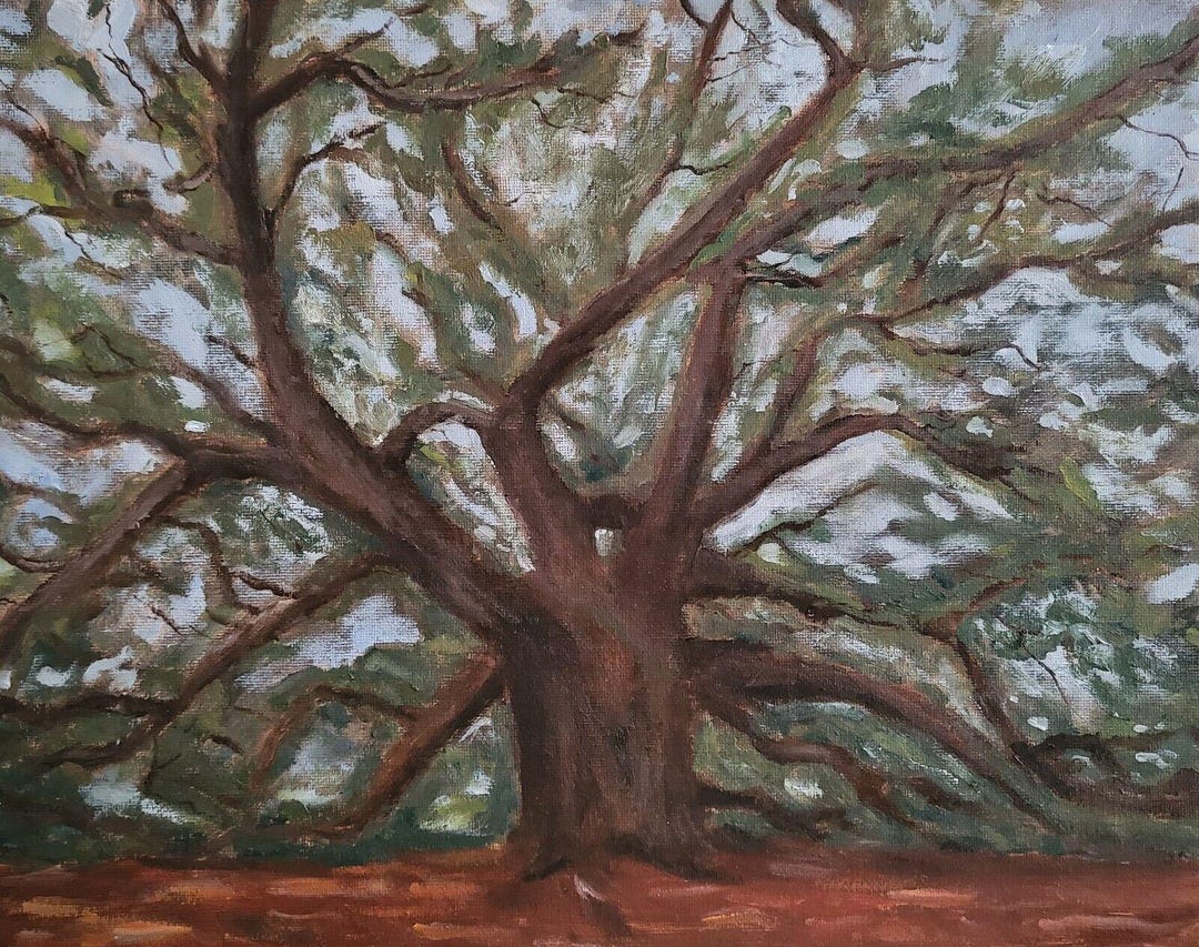 Angel Oak Tree, Charleston SC - Original Oil Painting - Nature ...